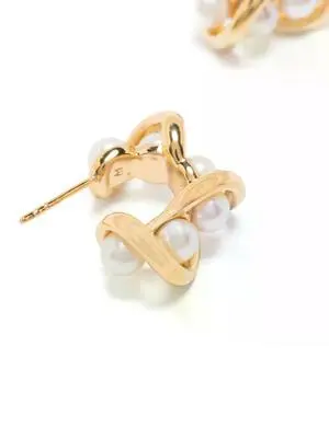 MISSOMA Molten Pearl Twisted Hoop Earrings