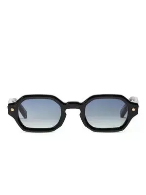 JOHN DALIA Geometric Studded Sunglasses - Black