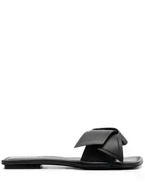 Acne Studios Bow-detailing Leather Slides - Black