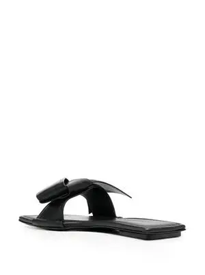 Acne Studios Bow-detailing Leather Slides - Black