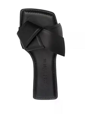Acne Studios Bow-detailing Leather Slides - Black