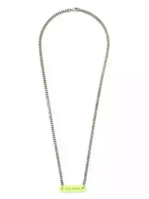 Palm Angels Logo-plate Necklace - Silver