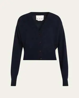 Sasuphi V-Neck Cashmere Cardigan - Navy Blue
