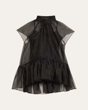 Simkhai Beaux Organza Mini Dress - Black