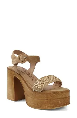CANDIE'S Zaide Platform Sandals - Natural Leather