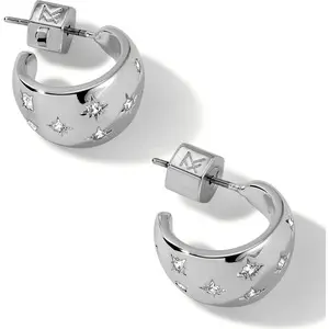 MIRANDA FRYE Lunette Hoop Earrings - Silver