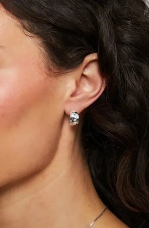 MIRANDA FRYE Lunette Hoop Earrings - Silver