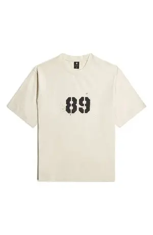 G-star Raw Sprayed 89 Boxy Organic Cotton Graphic T-shirt - Whitebait