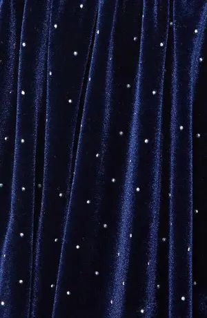 VICI Off The Shoulder Long Sleeve Velvet Mini Dress