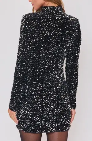 VICI Sequin Long Sleeve Mini Dress