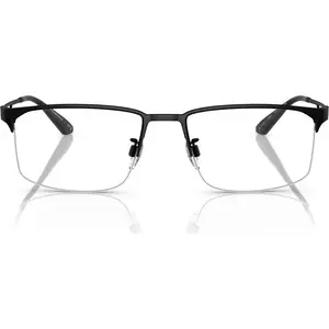 Emporio Armani 57mm Pillow Optical Glasses - Matte Black/demo Lens