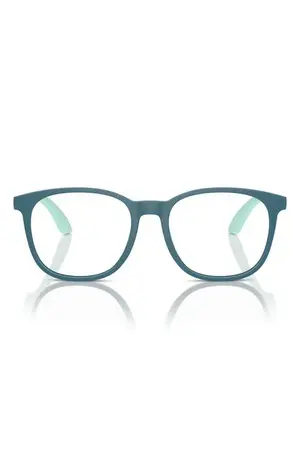Emporio Armani 49mm Phantos Optical Glasses - Matte Petroleum/demo Lens