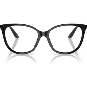 Emporio Armani 53mm Cat Eye Optical Glasses - Shiny Black/demo Lens