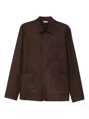 MANUEL RITZ Patch-pocket Shirt Jacket - Brown