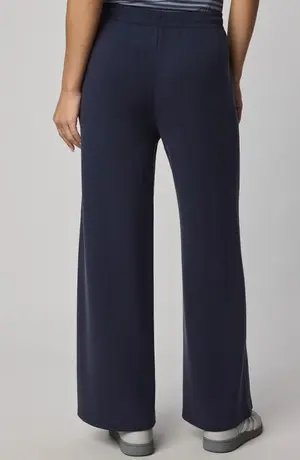 Splendid Scubasoft Wide Leg Drawstring Pants - Navy Blue