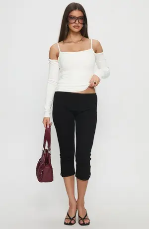 Princess Polly Baseline Rib Capri Pants