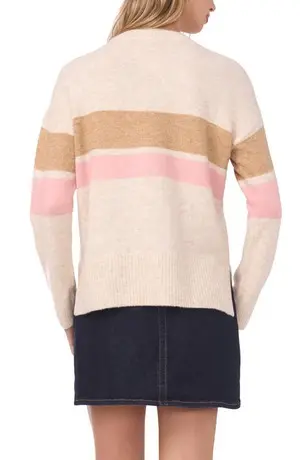 Vince Camuto Two Stripe Crewneck Sweater