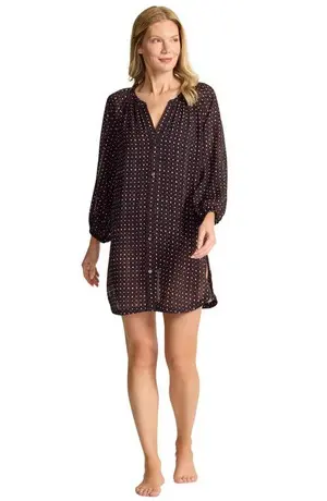 Tommy Bahama Sunset Blooms Long Sleeve Cover-up Dress