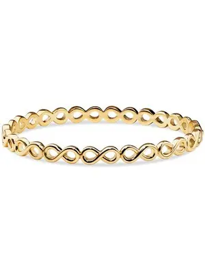 DEVATA Infinity Bangle Bracelet In Gold Plated Sterling Silver - Yellow Gold
