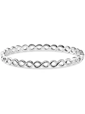 DEVATA Infinity Bangle Bracelet - Silver