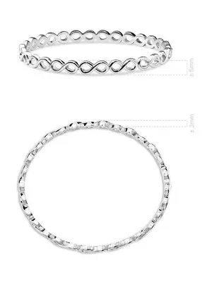 DEVATA Infinity Bangle Bracelet