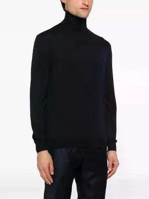 Malo Roll-neck Sweater - Black