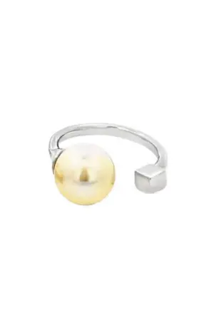 MACRAE & CO. X Sharina Faux Pearl Ring Silver