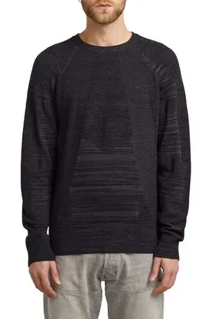 G-star Raw 3d Biker Textureblock Crewneck Sweater