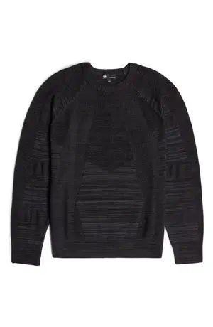 G-star Raw 3d Biker Textureblock Crewneck Sweater