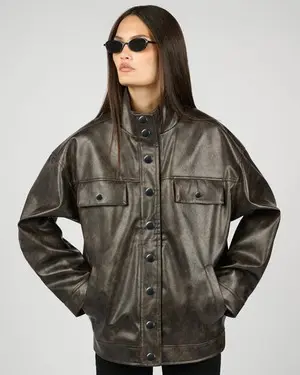 WeWoreWhat 90's Leather Jacket