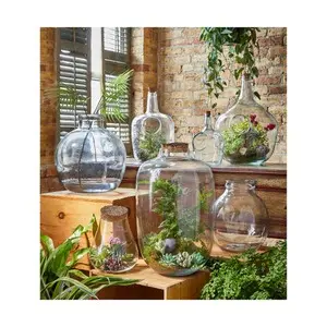 TAG Large Recycled Glass Jar Vase Summer Home Decor