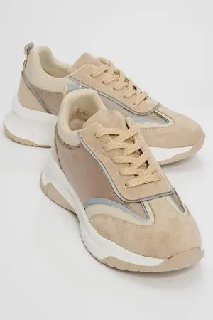 PROLOGUE SHOES Doch Sneakers - Beige Faux Leather