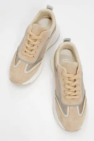PROLOGUE SHOES Doch Sneakers - Beige Faux Leather