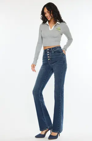 KANCAN Zina High-rise Vintage Bootcut Jeans - Dark Wash
