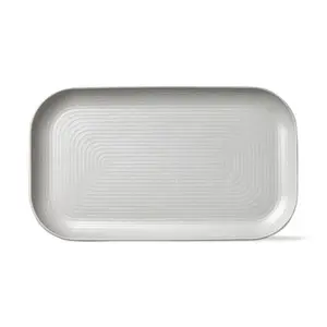TAG Brooklyn Melamine Plastic Serving Platter Dishwasher Safe - Gray