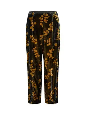 MASAI COPENHAGEN Floral Print Velour Trousers