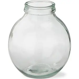 TAG Recycled Glass Jar Vase Small Decorative Summer - Clear