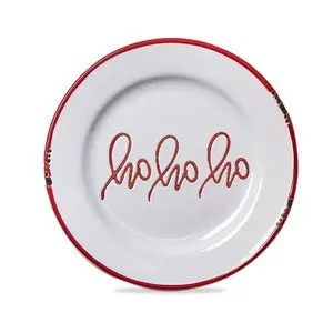 TAG Ho Ho Ho Christmas Appetizer Plate Multicolor Ceramic - Multicolored