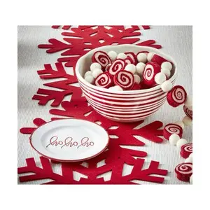 TAG Ho Ho Ho Christmas Appetizer Plate Multicolor Ceramic