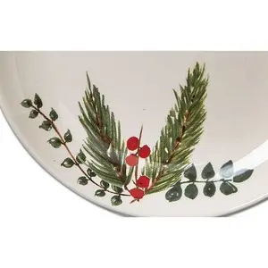 TAG Winter Sprig Ceramic Appetizer Plates Multicolor Set