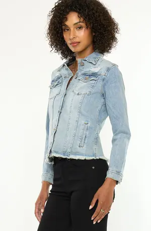 KANCAN Wilson Denim Trucker Jacket - Medium Wash