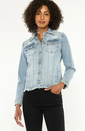 KANCAN Wilson Denim Trucker Jacket - Medium Wash