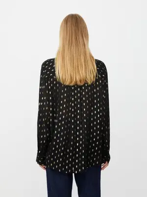 MASAI COPENHAGEN Mainoria Tie-neck Shirt - Black