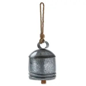 TAG Classic Artisan Made Silver Bell Decorative Holiday Object - Gray