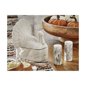 TAG Grateful Gatherings Ceramic Salt And Pepper Shakers Set