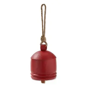 TAG Classic Artisan Iron Bell Decorative Holiday Decor - Red