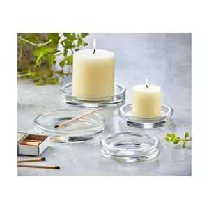 TAG Chapel Ivory Pillar Decorative Wax Candle Set Of 2 Unscented
