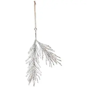 TAG Handcrafted Metal Sprig Decorative Sculpture For Holidays - Gray