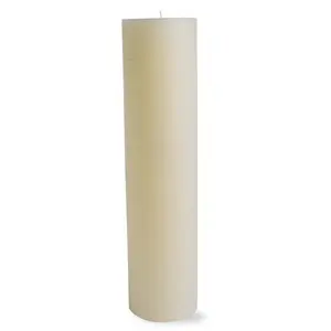 TAG Ivory Pillar Candle Unscented Drip-free Long Burning 175h