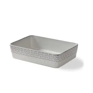 TAG Bistro Small Rectangular Baker Oven Safe Baking Dish - Grey